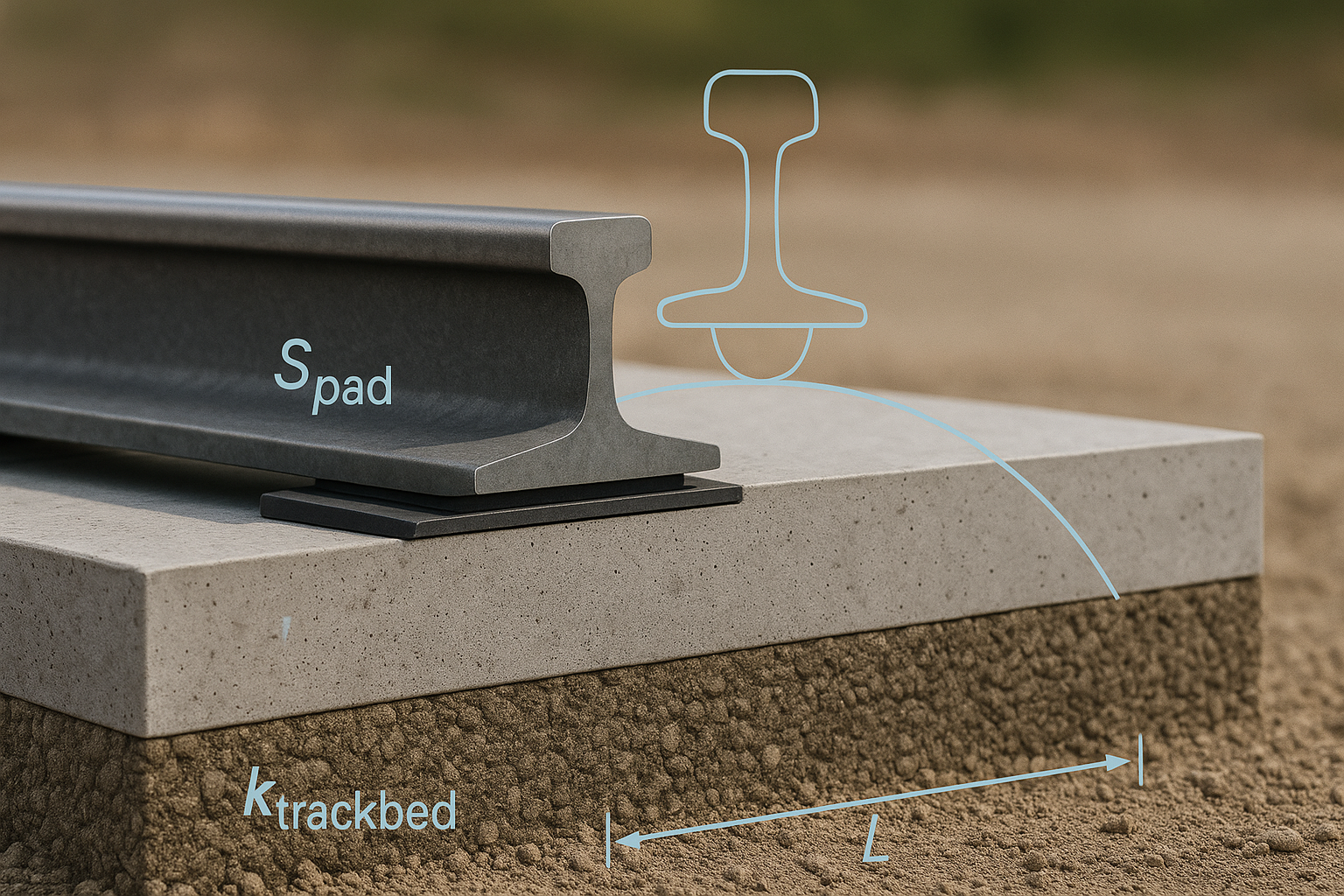 Vertical Track System Calculator – Rail Pad Slab Base Guide